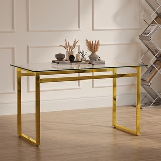 KOSSMAI Glass Rectangular Dining Table 51" - Bed Bath & Beyond - 40164134